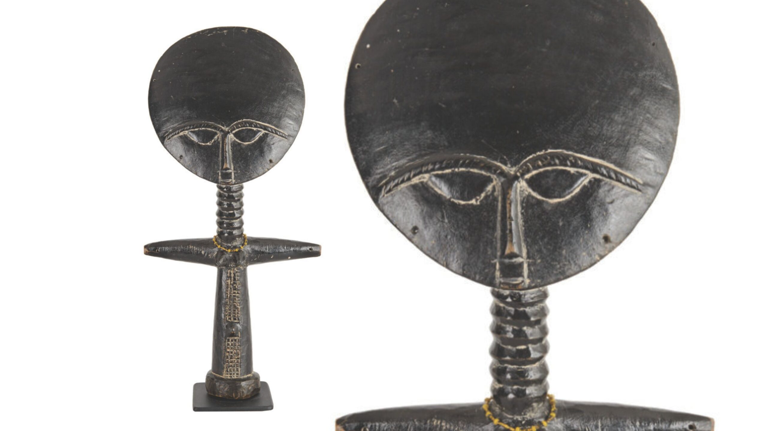 Akua’mma in het wit en met vele kralen - Tribal Art Community